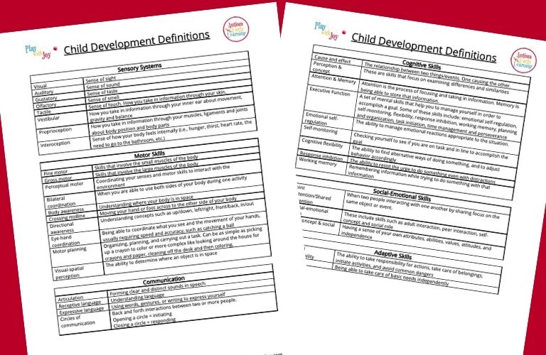 Child Development Definitions – Autism Early Learning